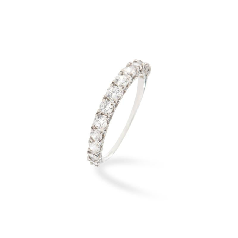 Anello Fabiani riviera in oro bianco 9Kt con zirconi taglio brillante ...