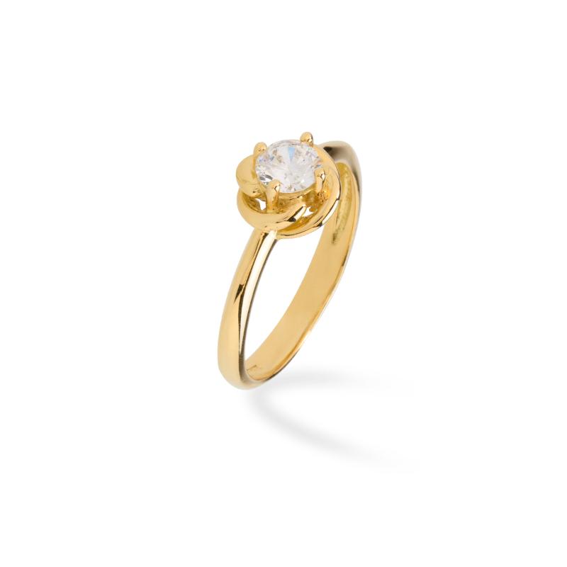 Anello Fabiani solitario con zircone taglio brillante – Fabiani Gioiellerie