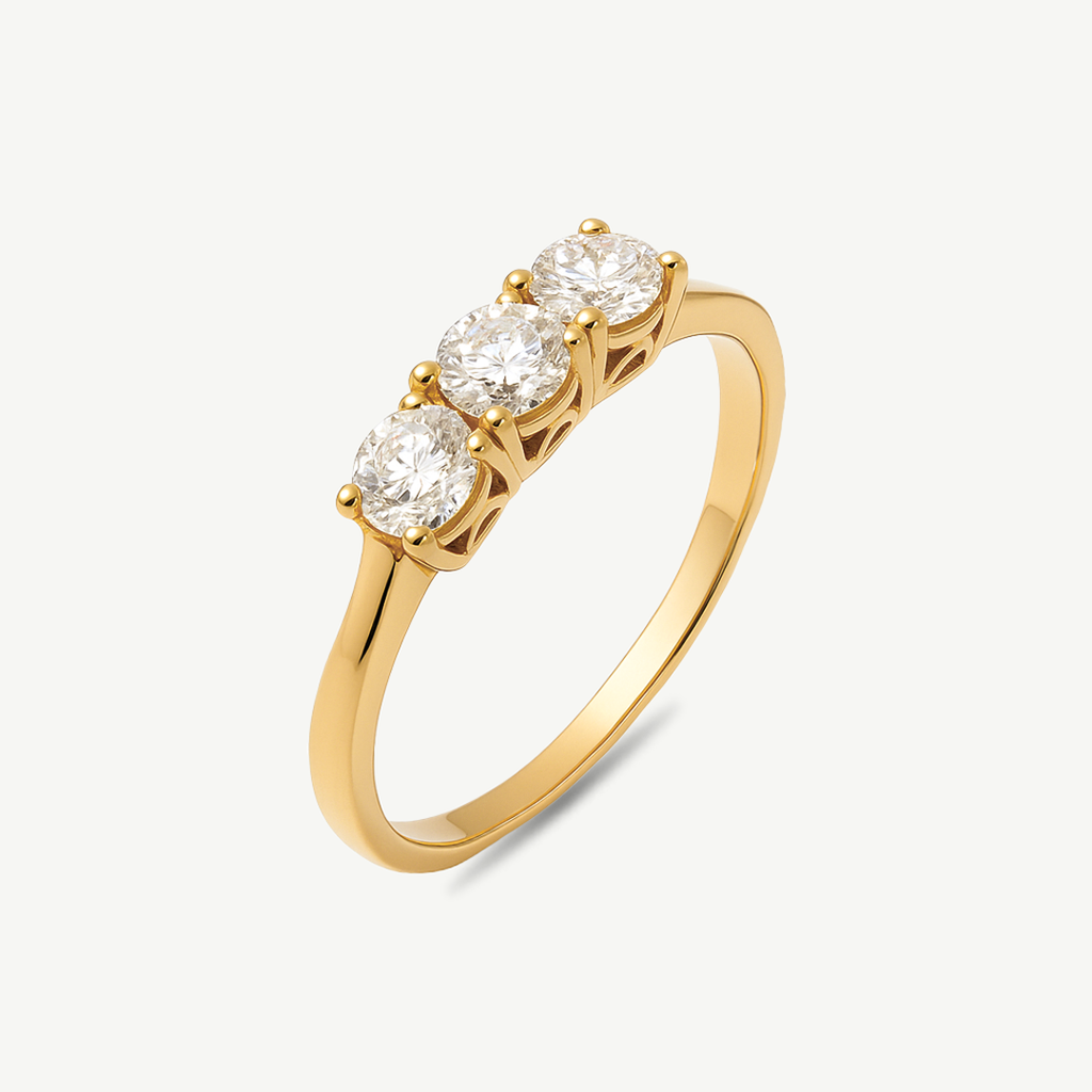 Anello Fabiani trilogy con zirconi taglio brillante - Fabiani Gioiellerie