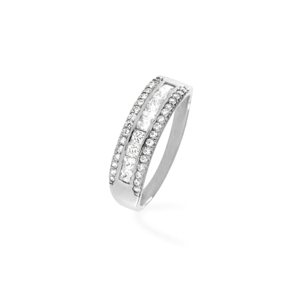 Anello Fabiani riviera con zirconi taglio brillante - Fabiani Gioiellerie