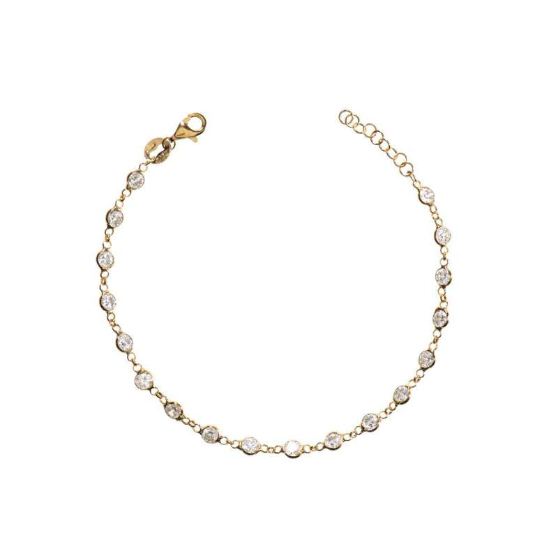 Bracciale Fabiani con zirconi in argento 925 dorato – Fabiani Gioiellerie