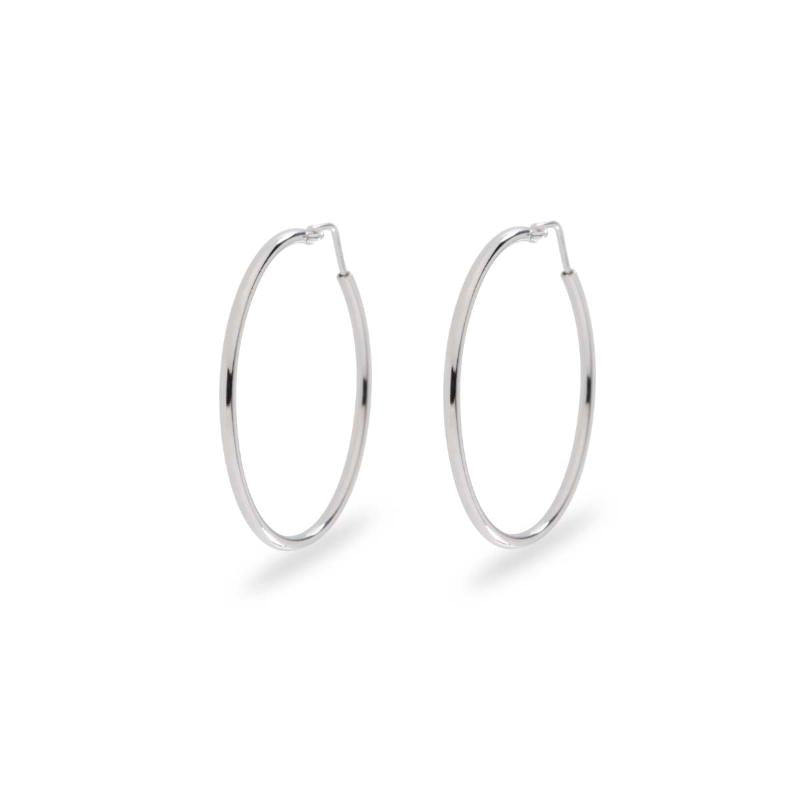 Fabiani earrings with smooth barrel in 925 silver – Fabiani Gioiellerie