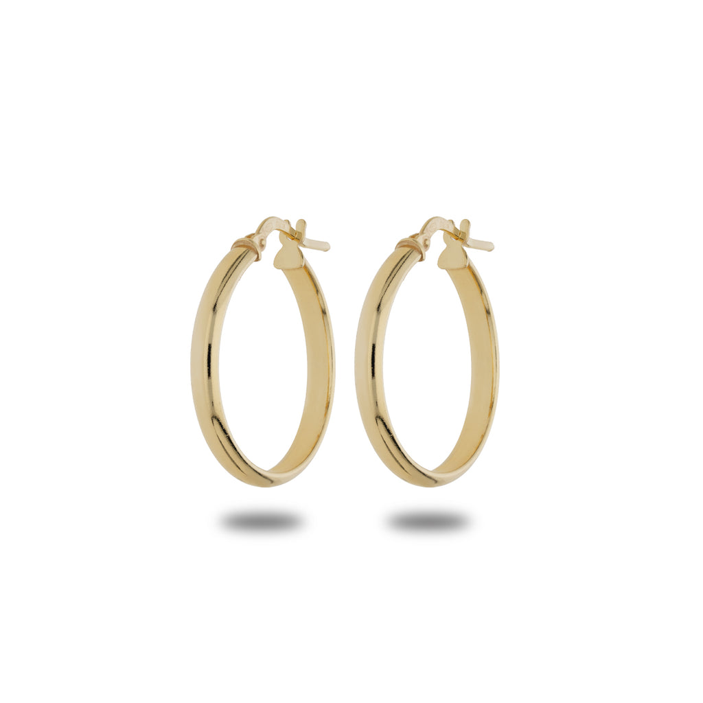 Fabiani earrings with smooth barrel in 925 gold-plated silver – Fabiani ...