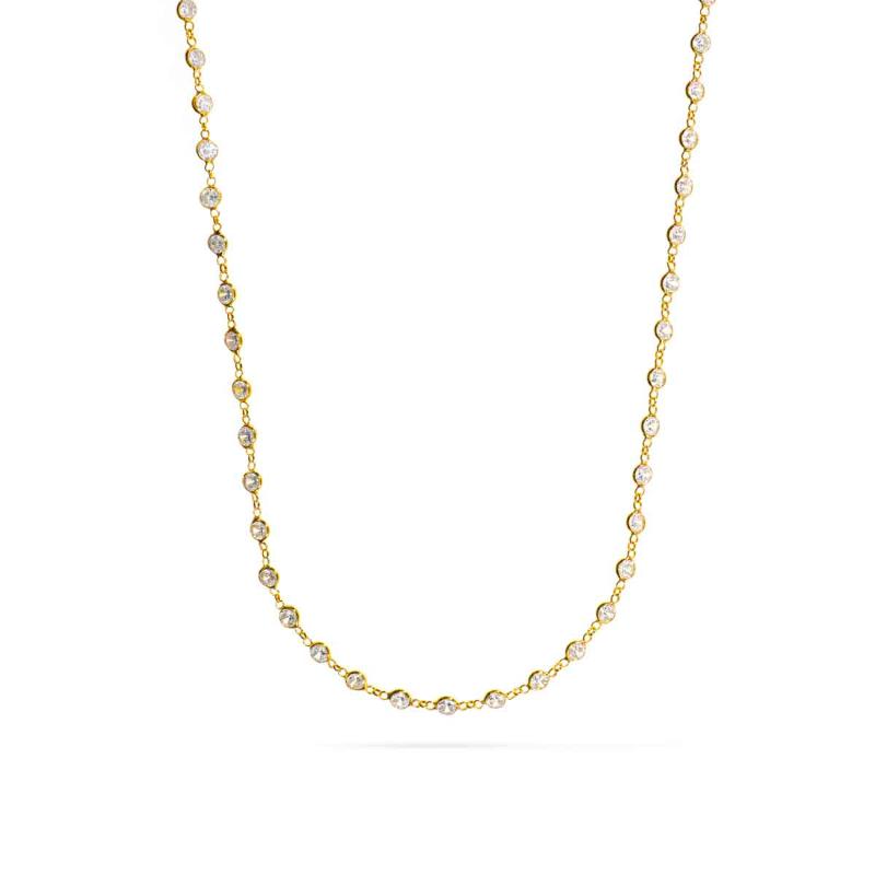 Fabiani necklace in 925 silver with gold plating and zirconia – Fabiani ...