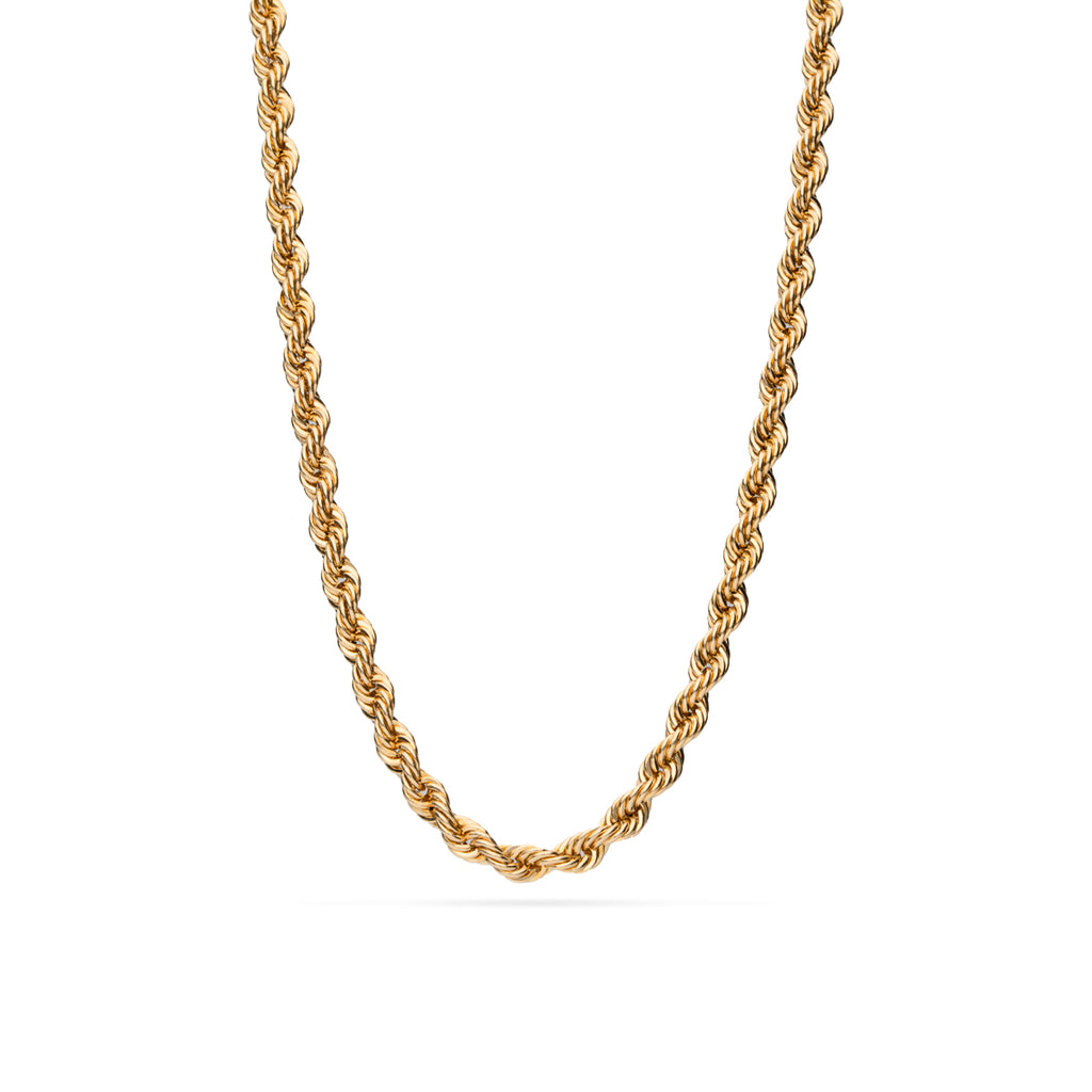 Fabiani chain in 18Kt yellow gold with rope link – Fabiani Gioiellerie
