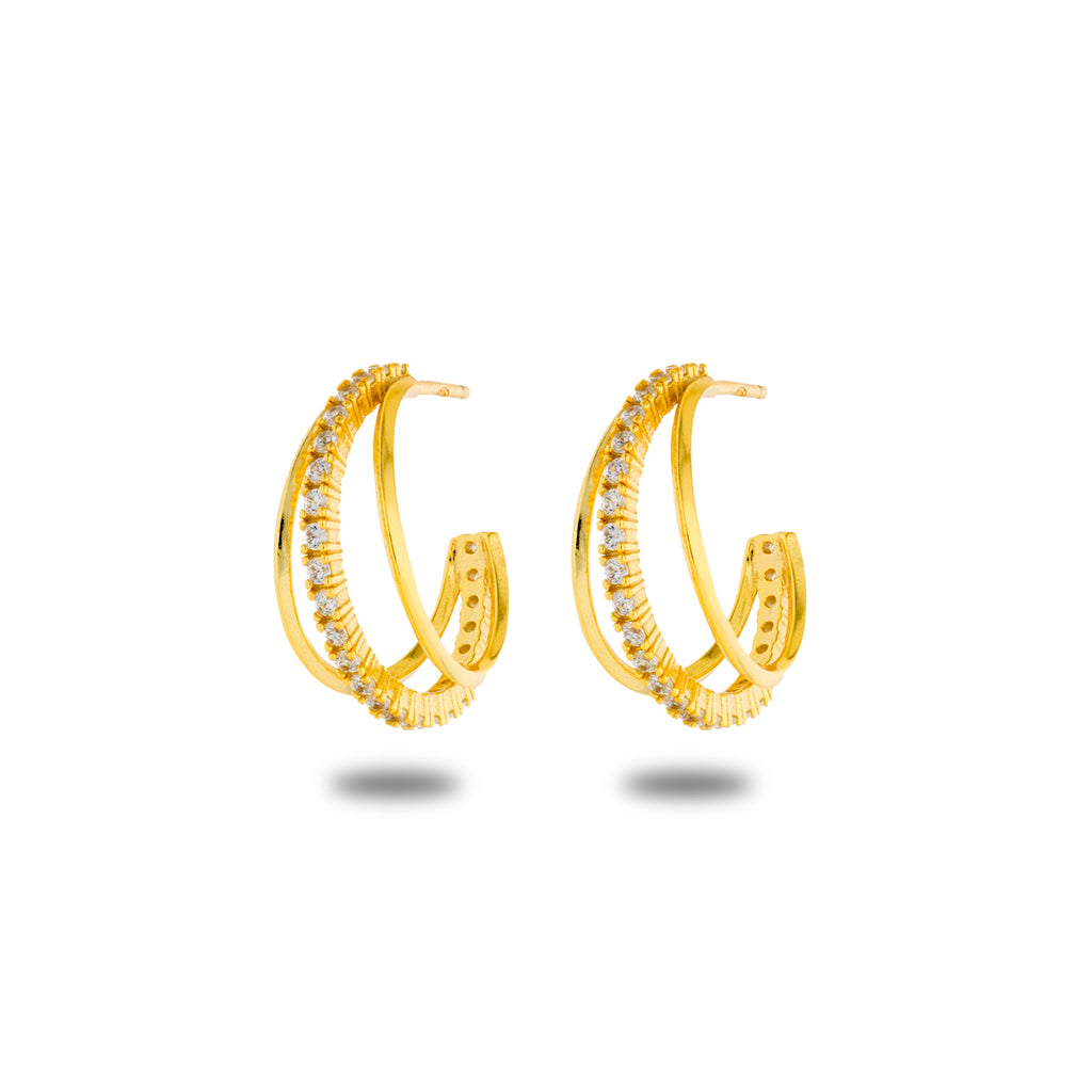 Fabiani hoop earrings in 925 gold plated silver – Fabiani Gioiellerie