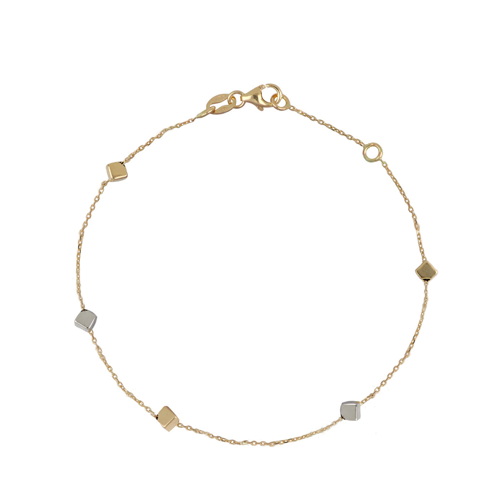 Bracciale Fabiani in oro giallo e bianco 18Kt con cubi – Fabiani ...