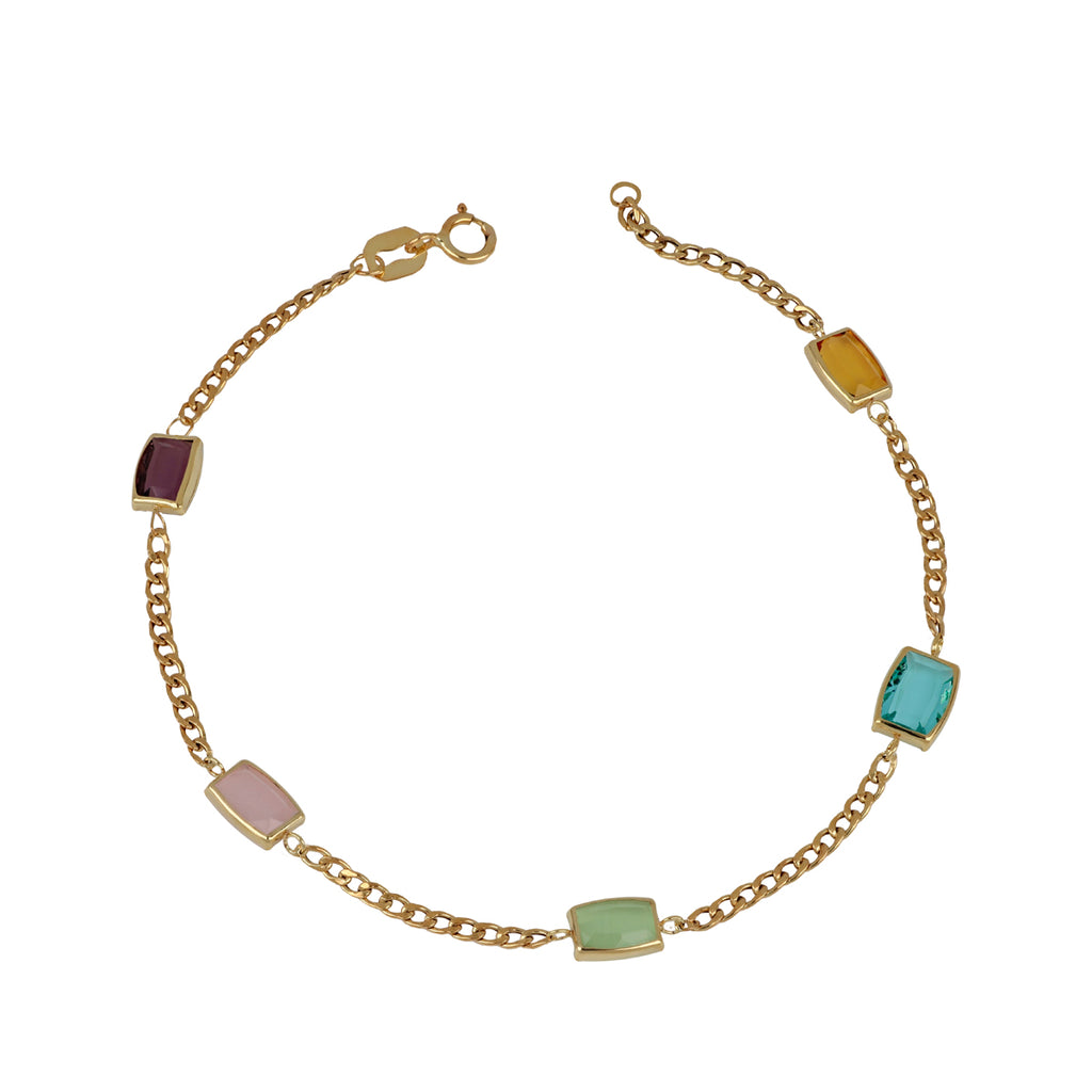 Bracciale Fabiani in oro giallo 9Kt con zirconi - Fabiani Gioiellerie