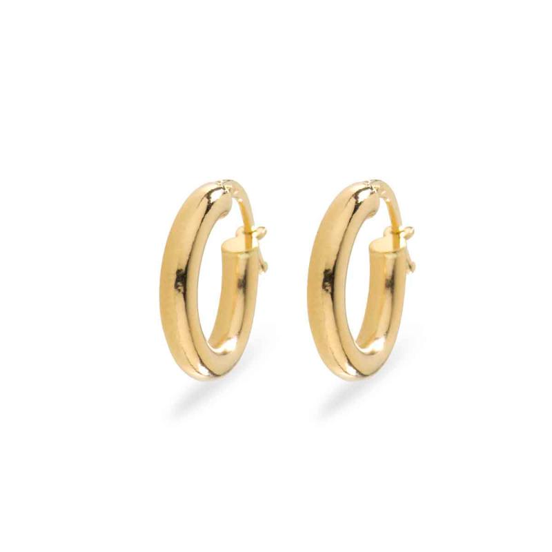 Fabiani earrings with smooth barrel in 18Kt yellow gold – Fabiani ...