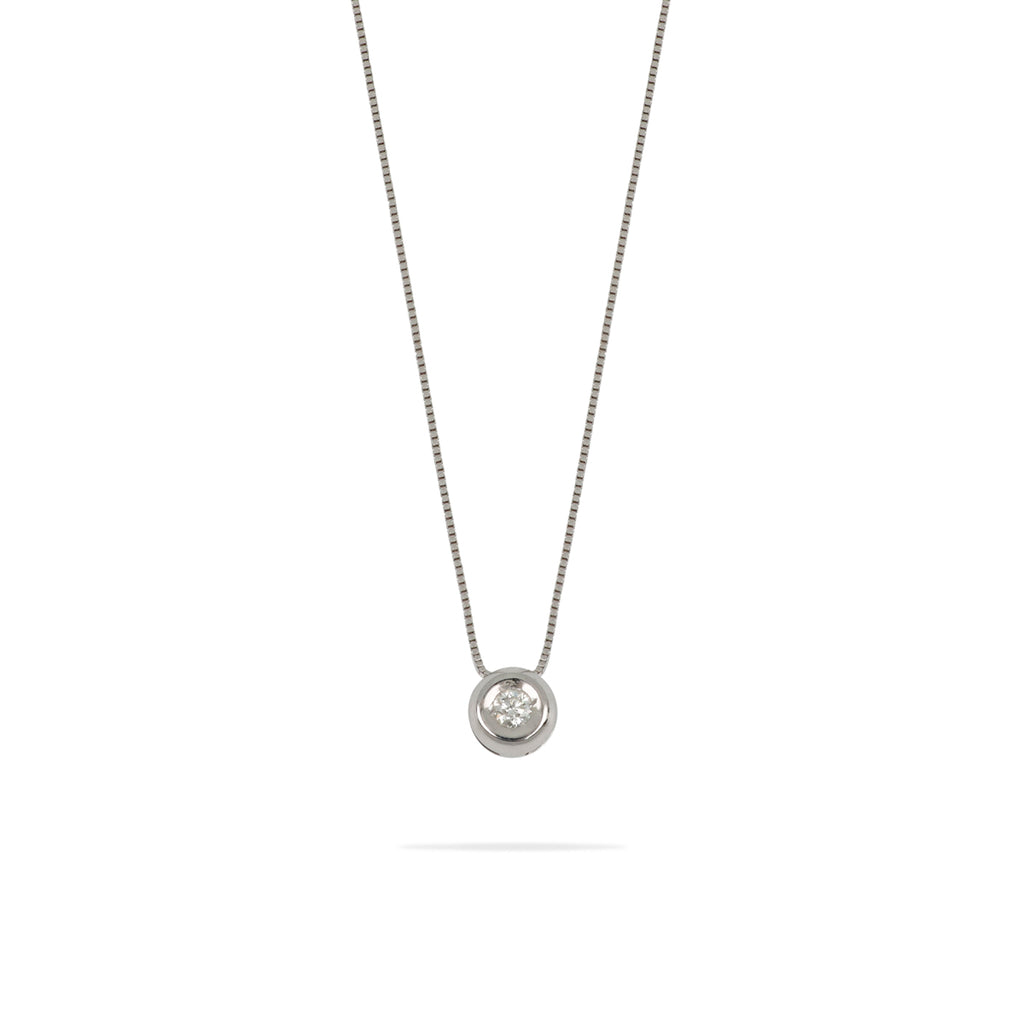 Fabiani white gold light point necklace with diamond – Fabiani Gioiellerie